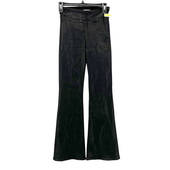 Frame Denim | Pants & Jumpsuits | Frame The Jet Set Flare Noir Coated ...